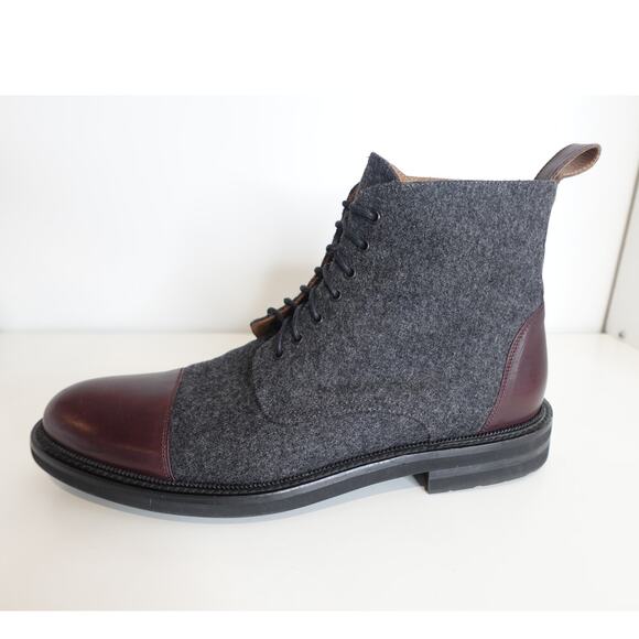 Taft | Shoes | Taft The Jack Boot Grey Oxford Leather Wool Mens Dress ...